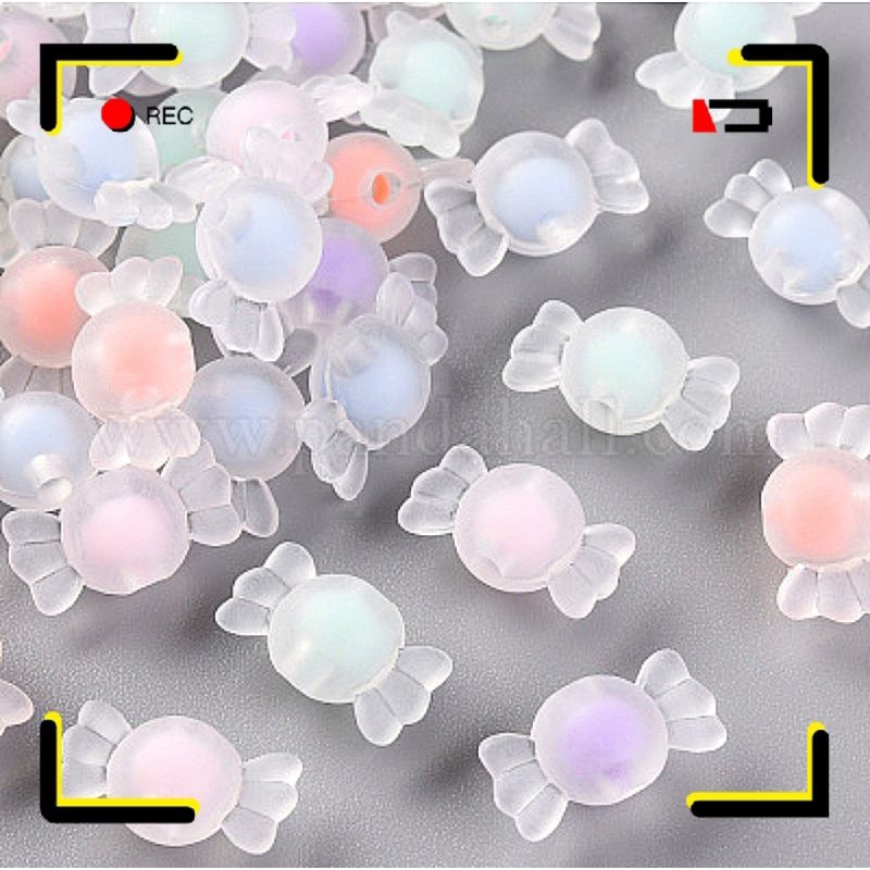 Jual Ready Isi 20 Pcs Manik Manik Frosted Mote Ice / Mote Dof Model ...