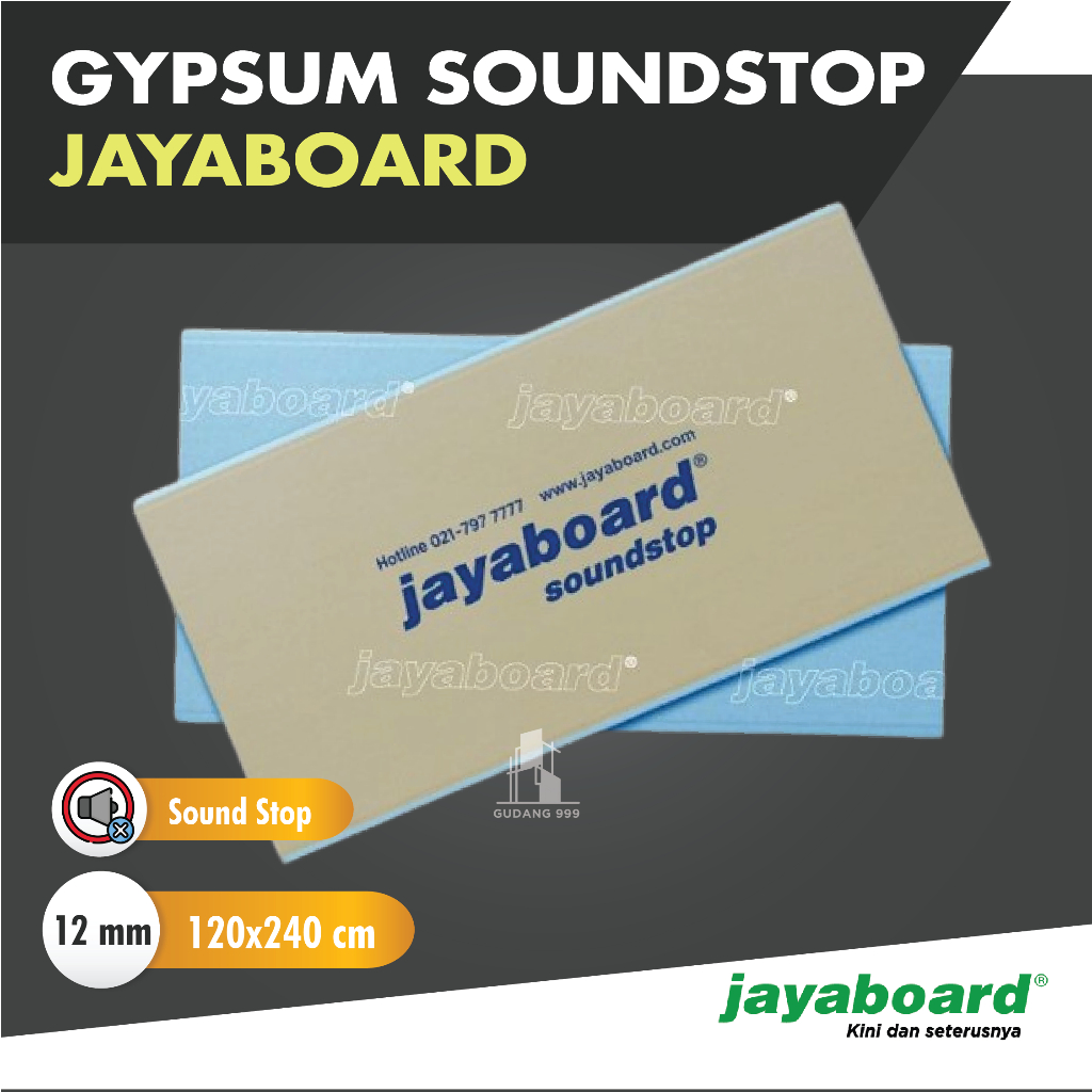 Jual Gypsum Jayaboard Soundstop 12mm 120x240 cm - Papan Gipsum Plafon ...