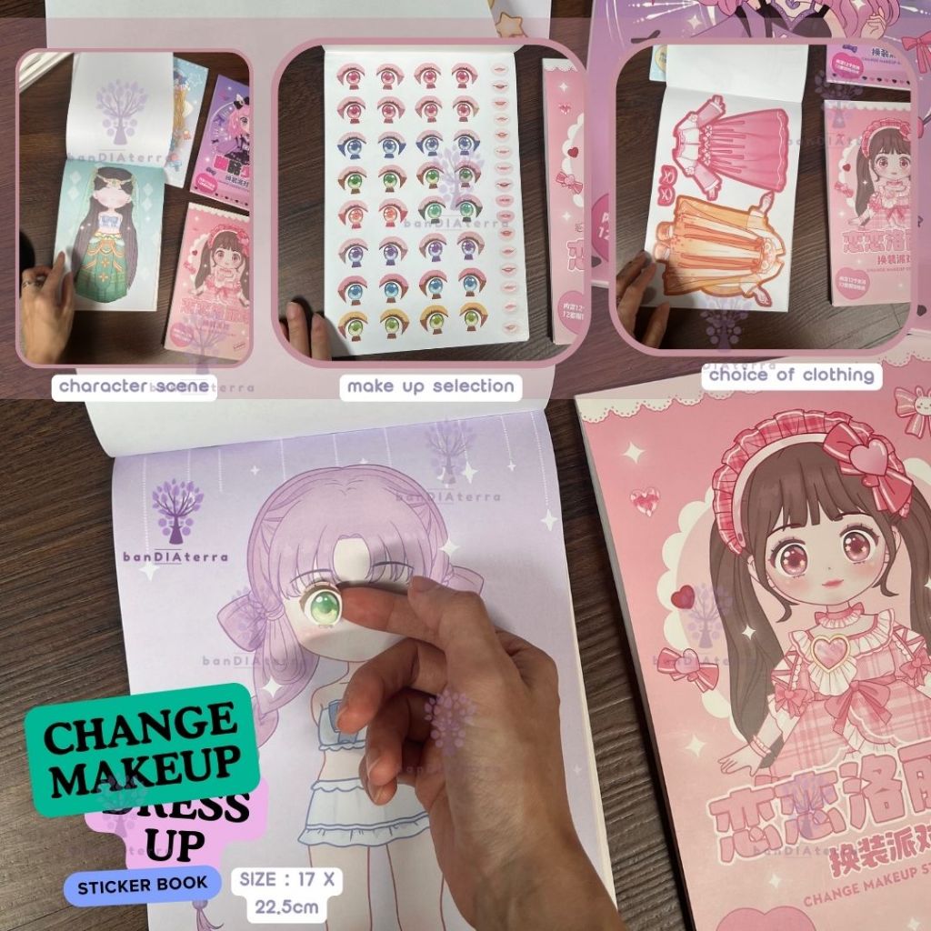 Jual Mainan Stiker Ganti Muka / Stiker Ekspresi / Girl Change Makeup ...
