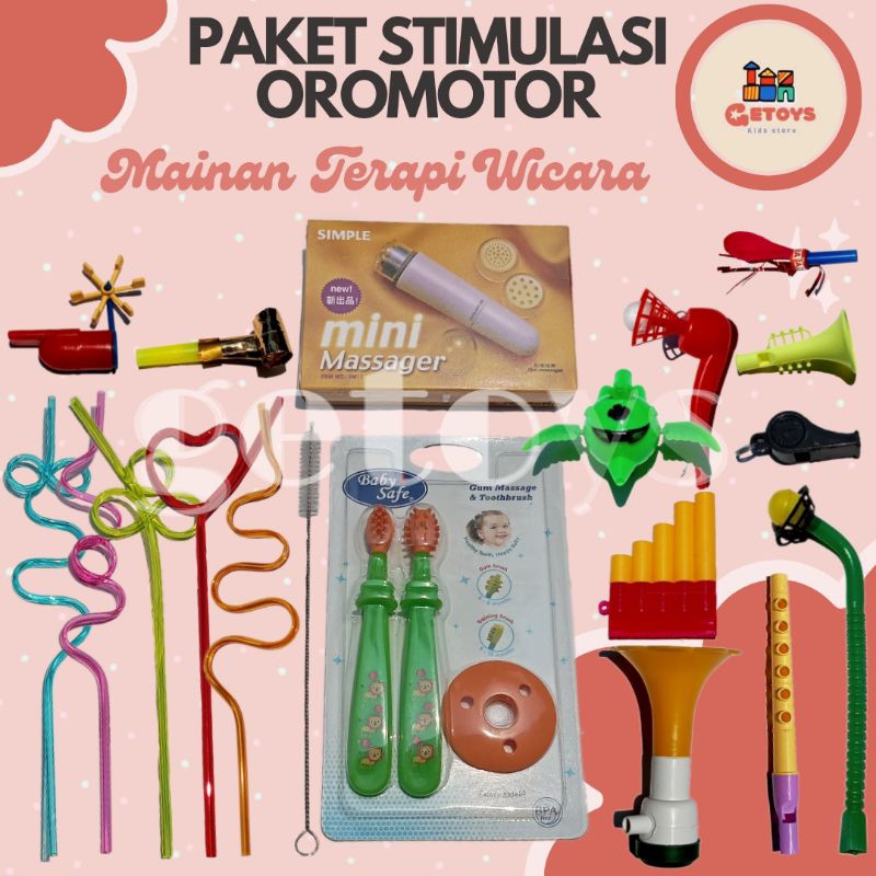 Jual (GE TOYS) PAKET DASAR ALAT TERAPI WICARA/ALAT TIUP/STIMULASI ...