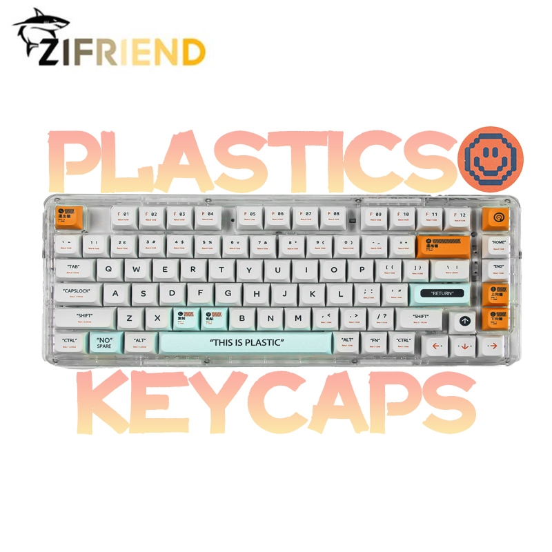 Jual ZIFRIEND Plastic English 128 Key XDA Profile PBT Keycaps Set ...