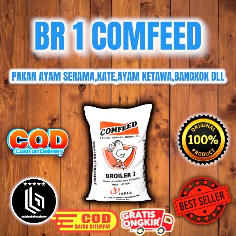 Jual BR 1 COMFEED 1KG PAKAN AYAM PEDAGING/BROILER ANAK AYAM | Shopee ...