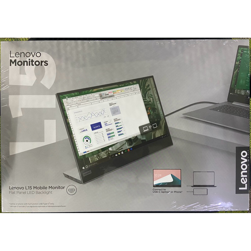 Jual Lenovo L15 Mobile Monitor Portable 15 Inch FHD IPS USB C 60Hz ...