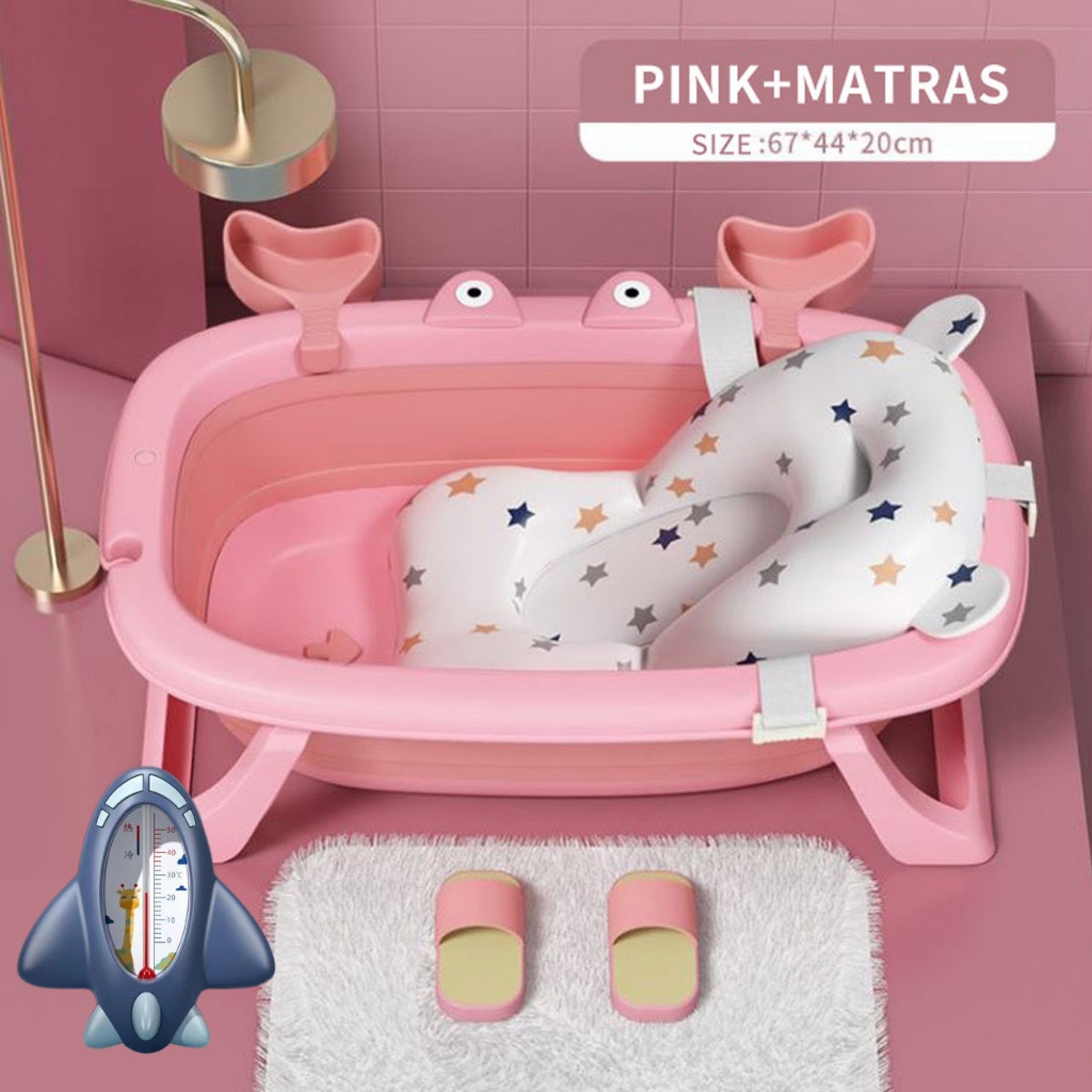 Jual TIIBABY Bak Mandi Bayi Lipat Foldable Silicone / Portable Tempat ...