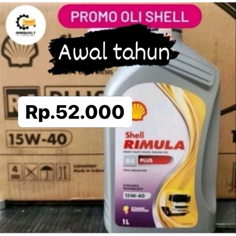Jual Shell Rimula R4 Plus 15W-40 Kemasan 1 Liter Original Scan Barcode ...