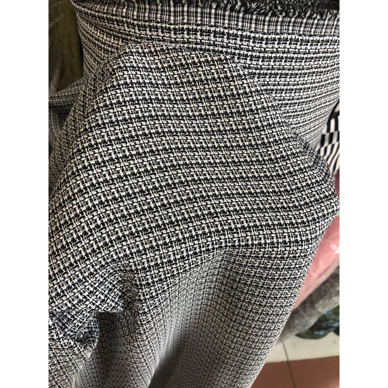 Jual Bahan Semi Woll Tweed Motif Garment | Shopee Indonesia