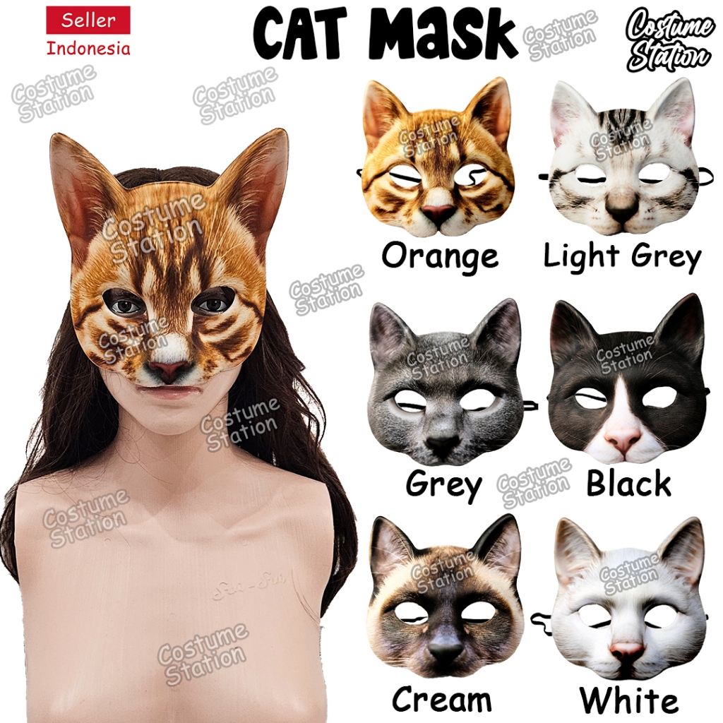 Jual Topeng Kucing / Mask Cat Hewan Binatang Animal Pesta dewasa ...
