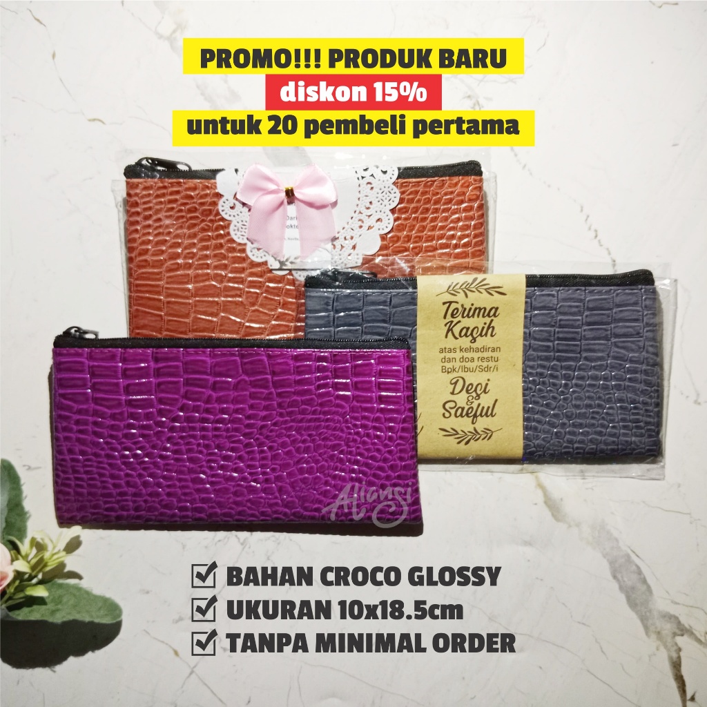 Jual SOUVENIR POUCH DOMPET BAHAN VINYL GLOSSY TANPA MINIMAL ORDER MURAH ...