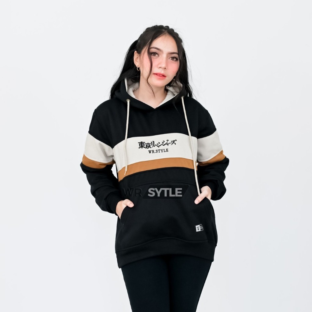 Jual Sweater Pria Kombinasi Bordir Keren Hoodie Unisex List Japan Hodi ...