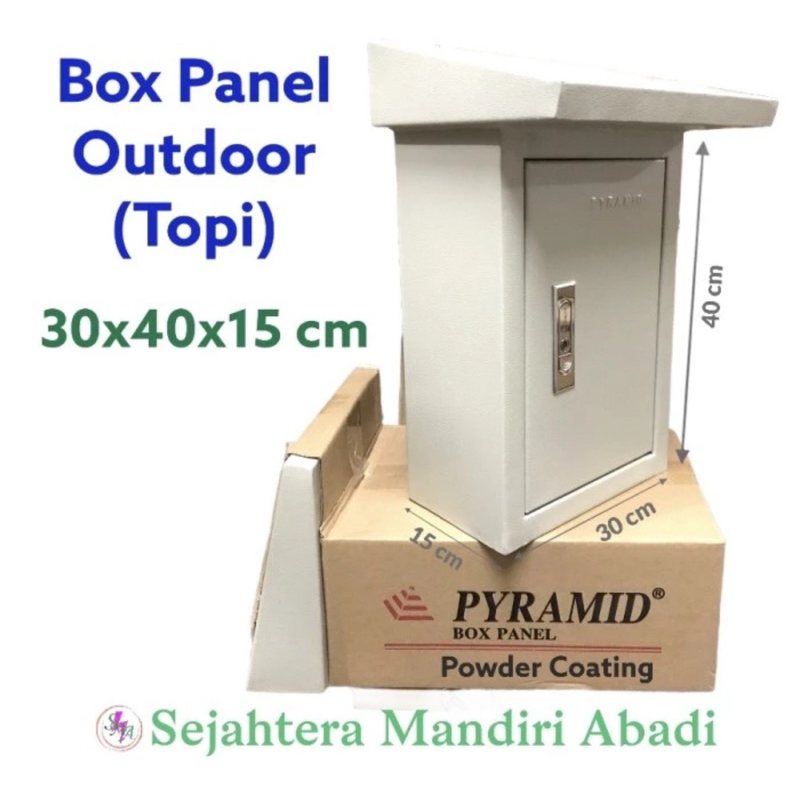 Jual Box Panel Listrik 30x40x15 cm Pyramid Outdoor Topi Powder Coating ...