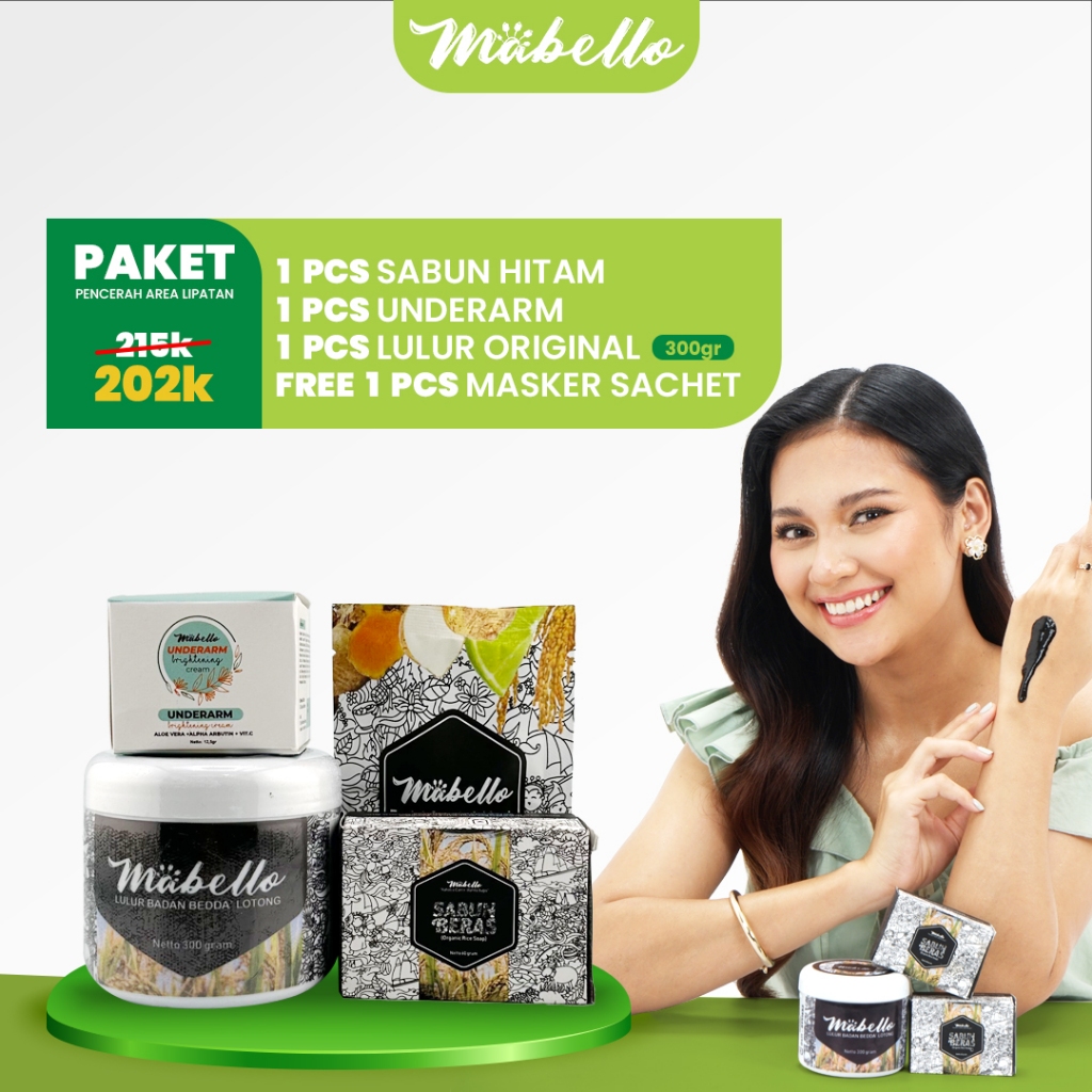 Jual MABELLO paket hemat/ Lulur hitam bedda lotong bpom & halal/aman ...