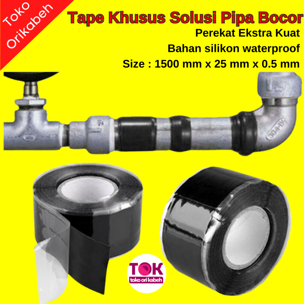 Jual Tape Lakban Isolasi Pipa Air Bocor Selang Anti Bocor Waterproof ...