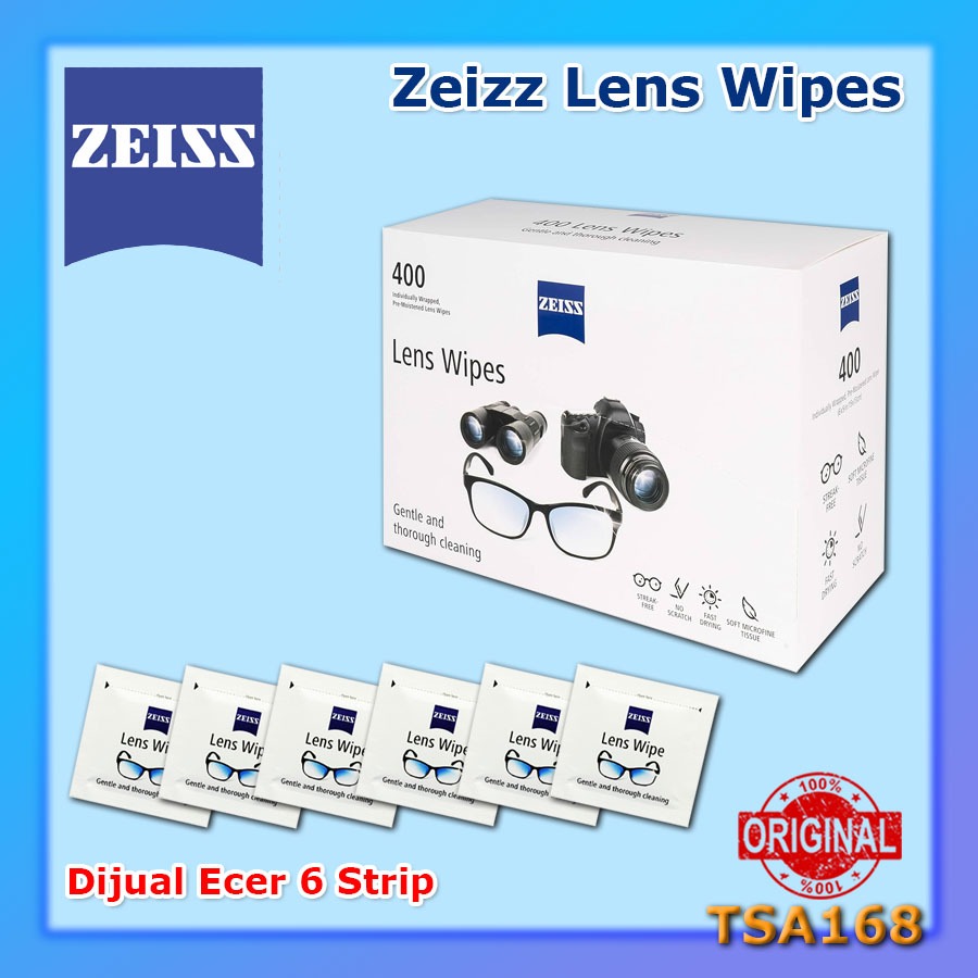 Jual Zeiss Lens Cleaning Wipes Pembersih Lensa Kacamata Handphone ...