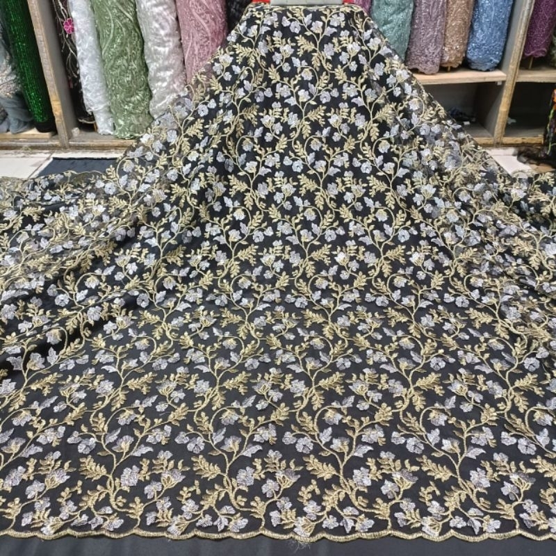 Jual Bahan kain tile Garden two tone motif terbaru/ tile Garden two ...
