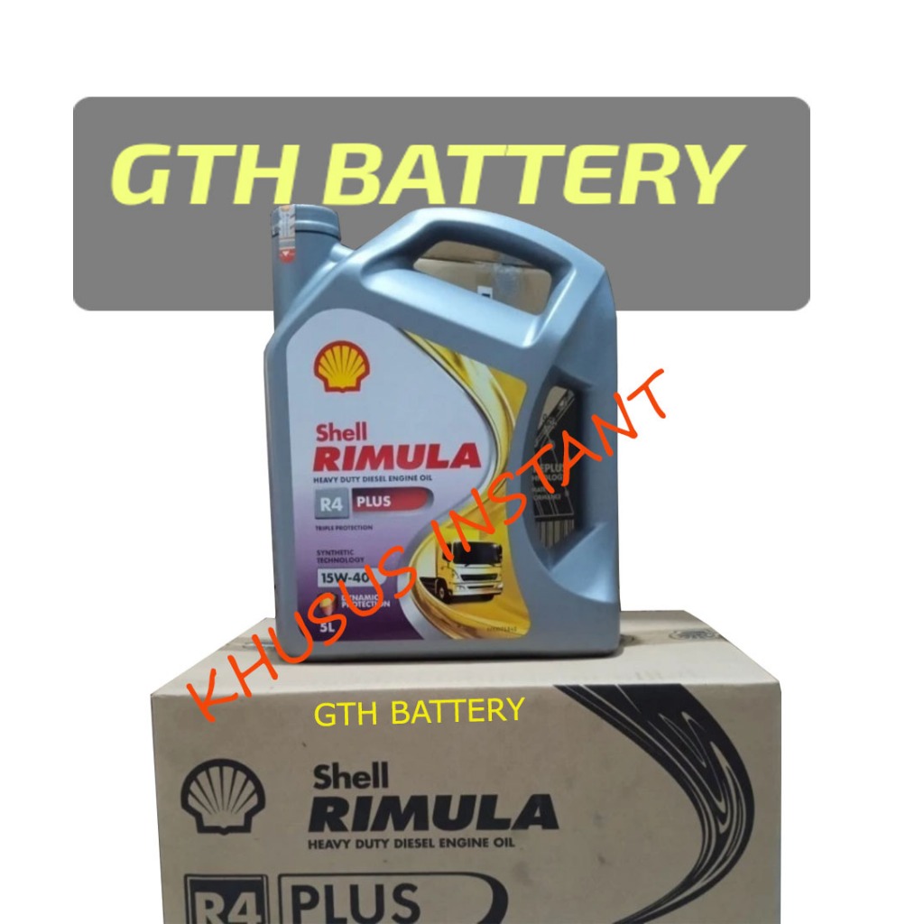 Jual Oli Diesel Shell Rimula R4 Plus 15W-40 5 Liter Asli Original Per ...