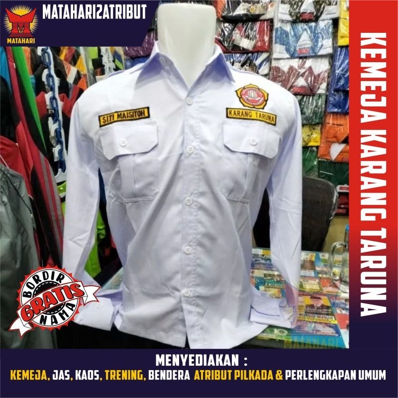 Jual kemeja seragam karang taruna baru/free nama | Shopee Indonesia