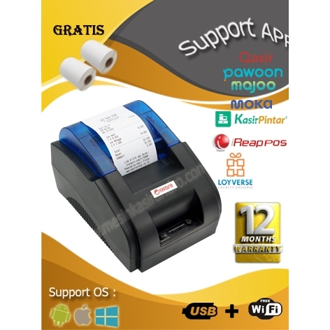 Jual PRINTER KASIR/PPOB THERMAL 58MM IWARE C-58BT RPP02N ANDROID (USB ...