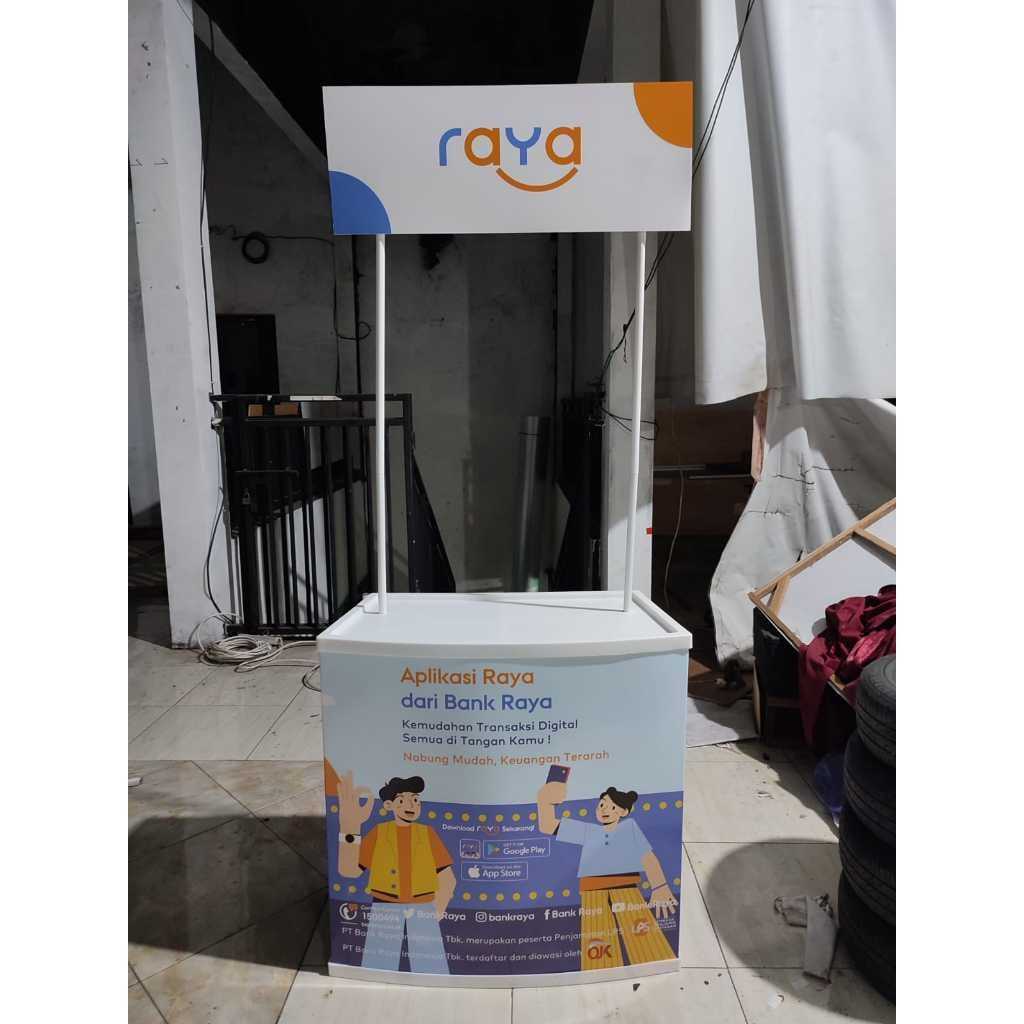 Jual Event Desk Custom Printing Desain Bebas/Meja Stand Promosi Event ...