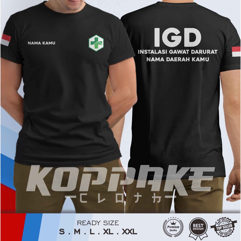 Jual Kaos IGD Instalasi Gawat Darurat Gratis Nama Kamu dan Nama Daerah ...