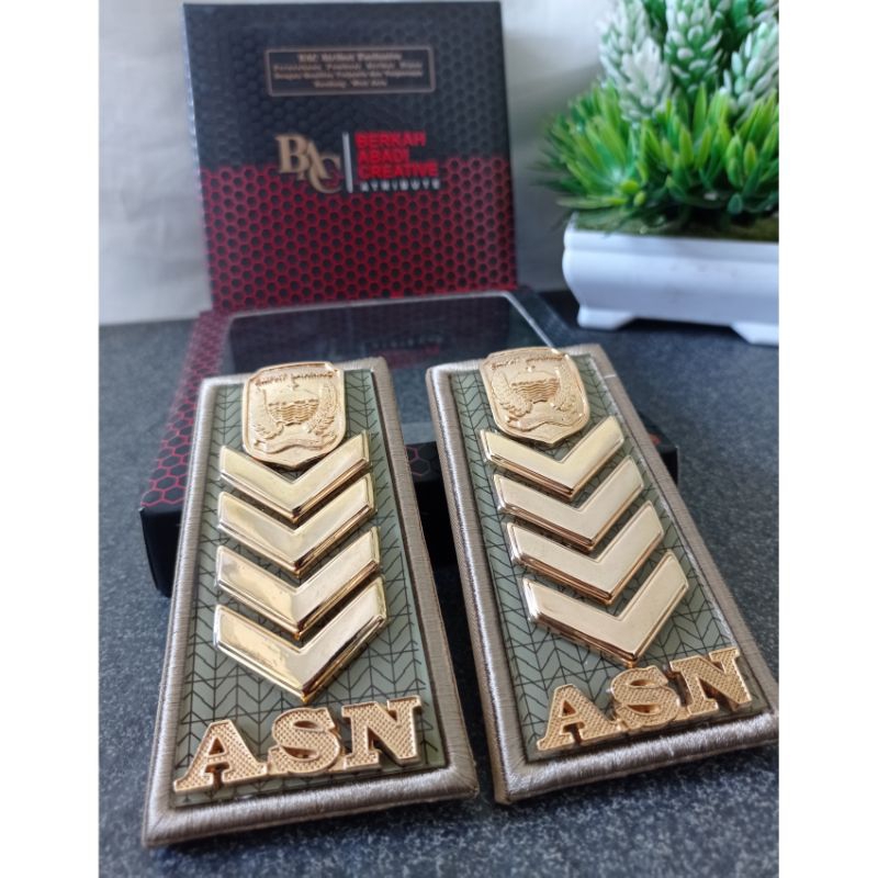 Jual Pangkat Pdh Asn Empat Lawang 2D Kain Akrilik Exclusive Bac ...