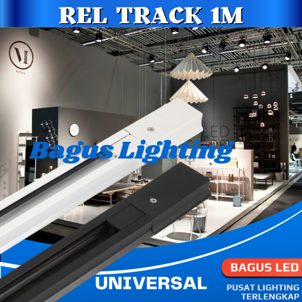 Jual Rel Track 1M Rel Lampu Sorot Rail Tracklight Universal | Shopee ...