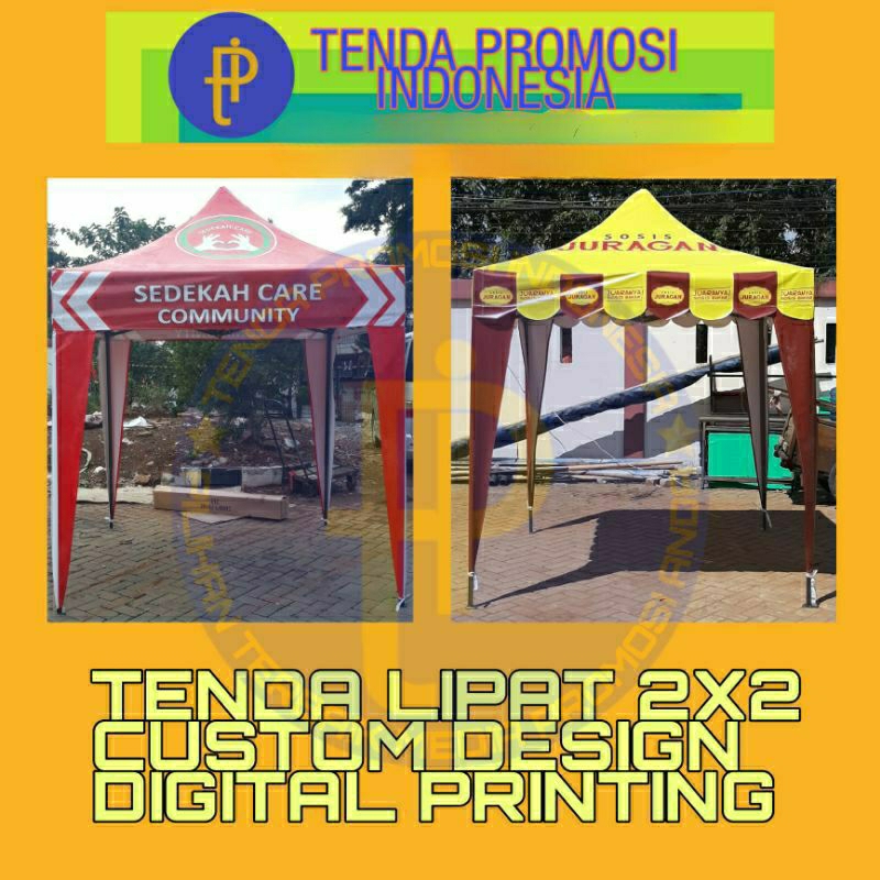 Jual TENDA LIPAT 2X2 PROMOSI TENDA LIPAT PRAKTIS DAN MURAH RANGKA HITAM ...