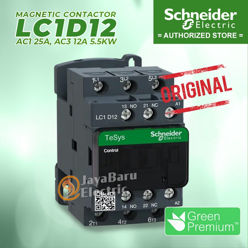 Jual Kontaktor Contactor Schneider LC1D12 24V 42V 48V 110V 220V 380V LC1D12B7 LC1D12D7 LC1D12E7 ...