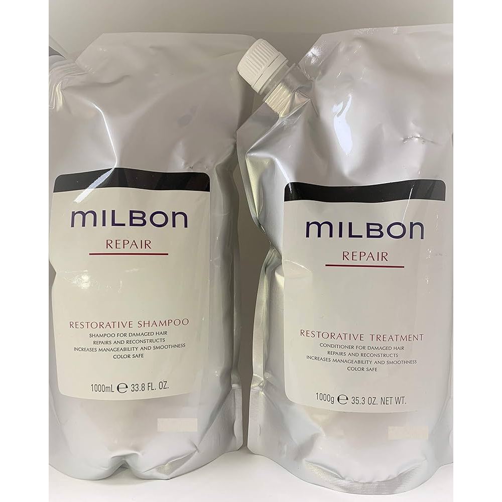 Jual Global Milbon Repair Restorative Shampoo Treatment 1000mL | Shopee Indonesia