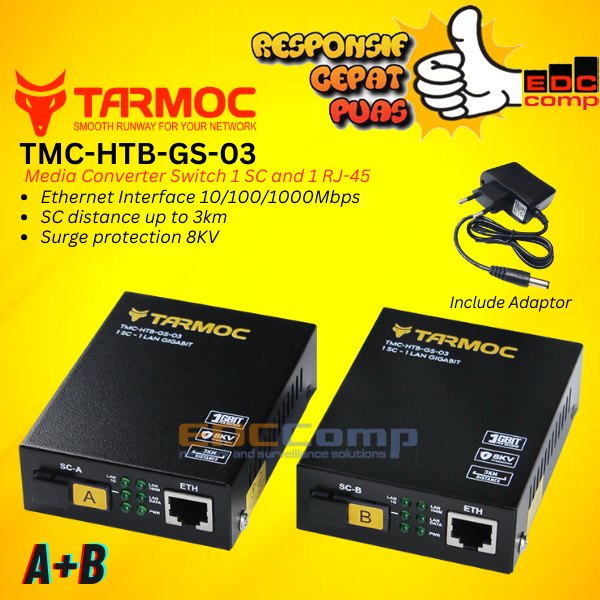 Jual Tarmoc TMC-HTB-GS-03 | Media Converter 1 FO 1 LAN | Netlink HTB GS03 1 SC 1 LAN Gigabit ...