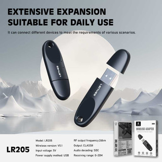 Jual LENYES LR205 Bluetooth Receiver USB Wireless Adapter 5.1 Alat ...