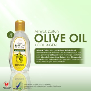 Jual Tata Minyak Zaitun Olive Oil + Collagen 54ml & 100ml/Minyak Pijat Tubuh | Shopee Indonesia
