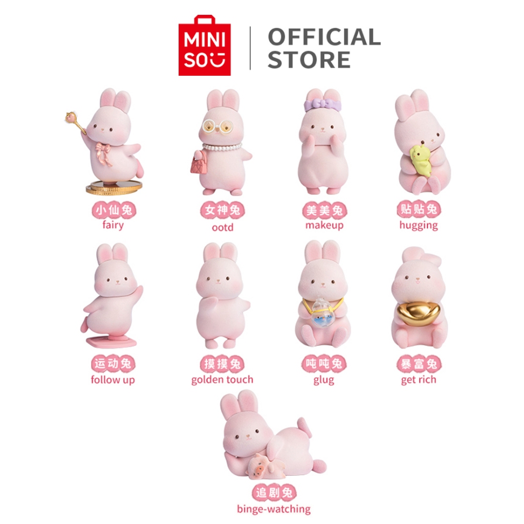 Jual Miniso MOMO Rabbit Daily Series Blind Box Rabbit New Year's Gift ...