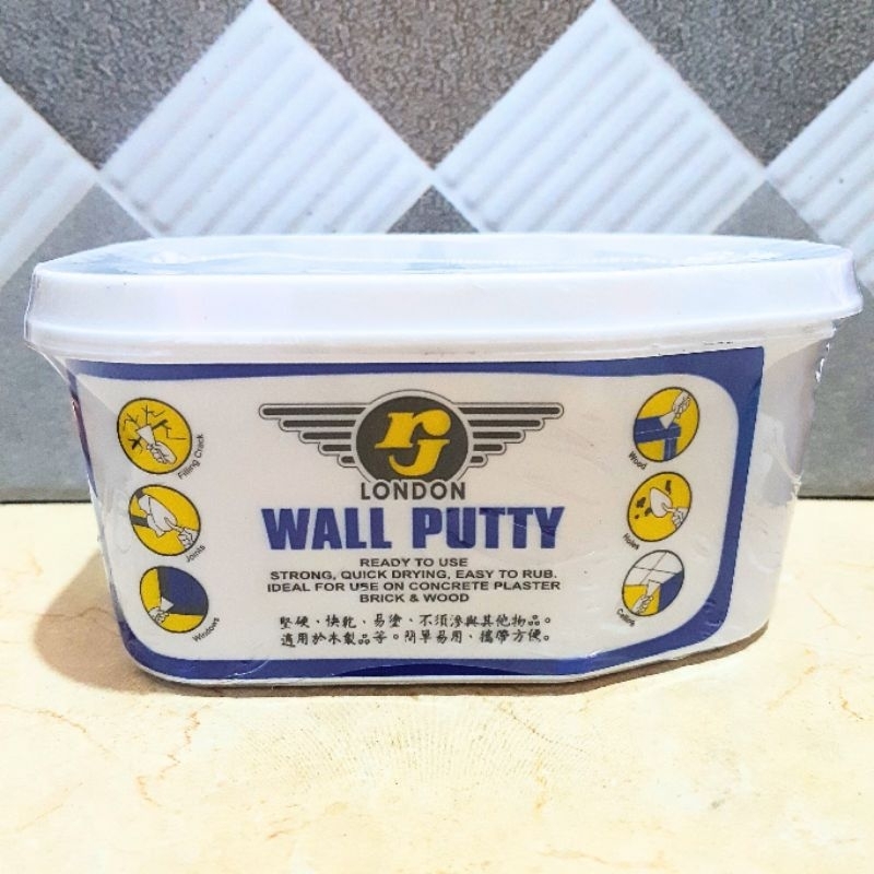 Jual Dempul tembok RJ London Wall Putty 500gram Plamir tembok kayu ...