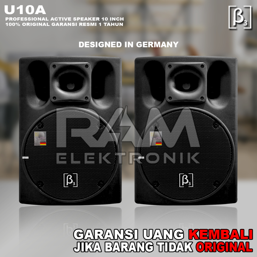 Jual Speaker Aktif 10 Inch BETA 3 BETA THREE U10A | U 10 A | U 10A Original | Shopee Indonesia
