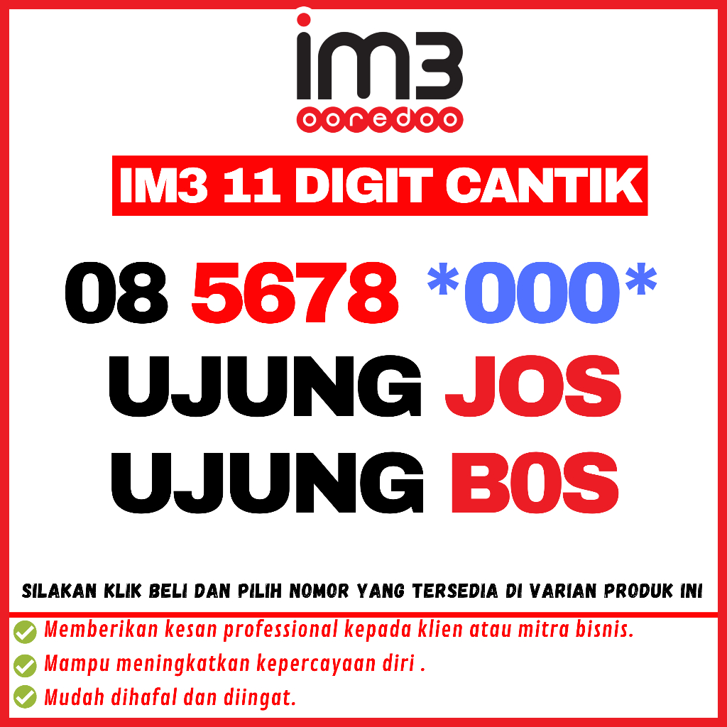 Jual NOMOR CANTIK IM3 INDOSAT OOREDOO 4G | Shopee Indonesia