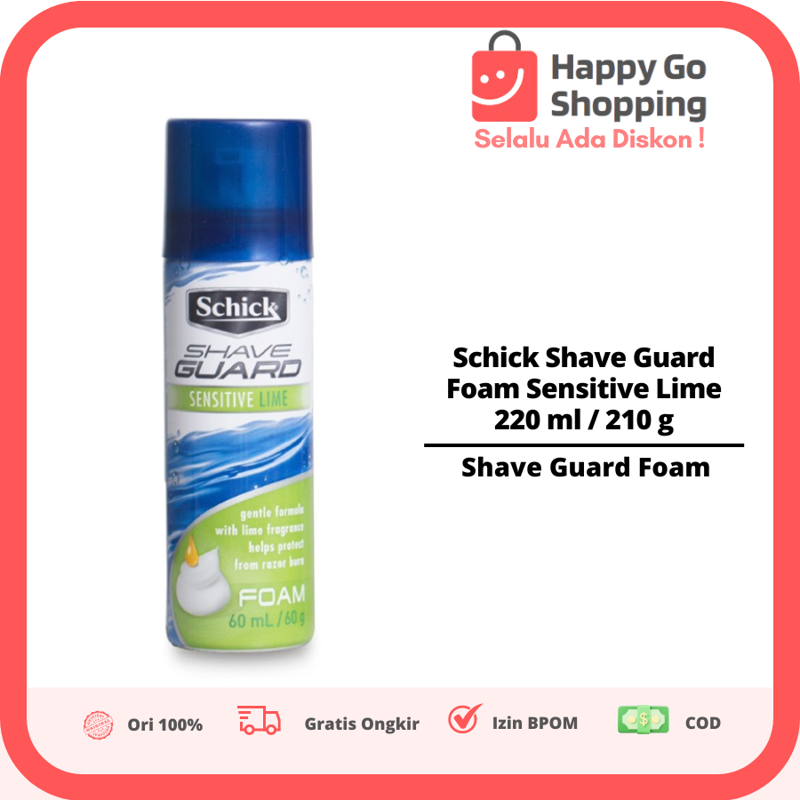 Jual Schick Shave Guard Foam Sensitive Lime 220 ml / 210 g | Shopee ...