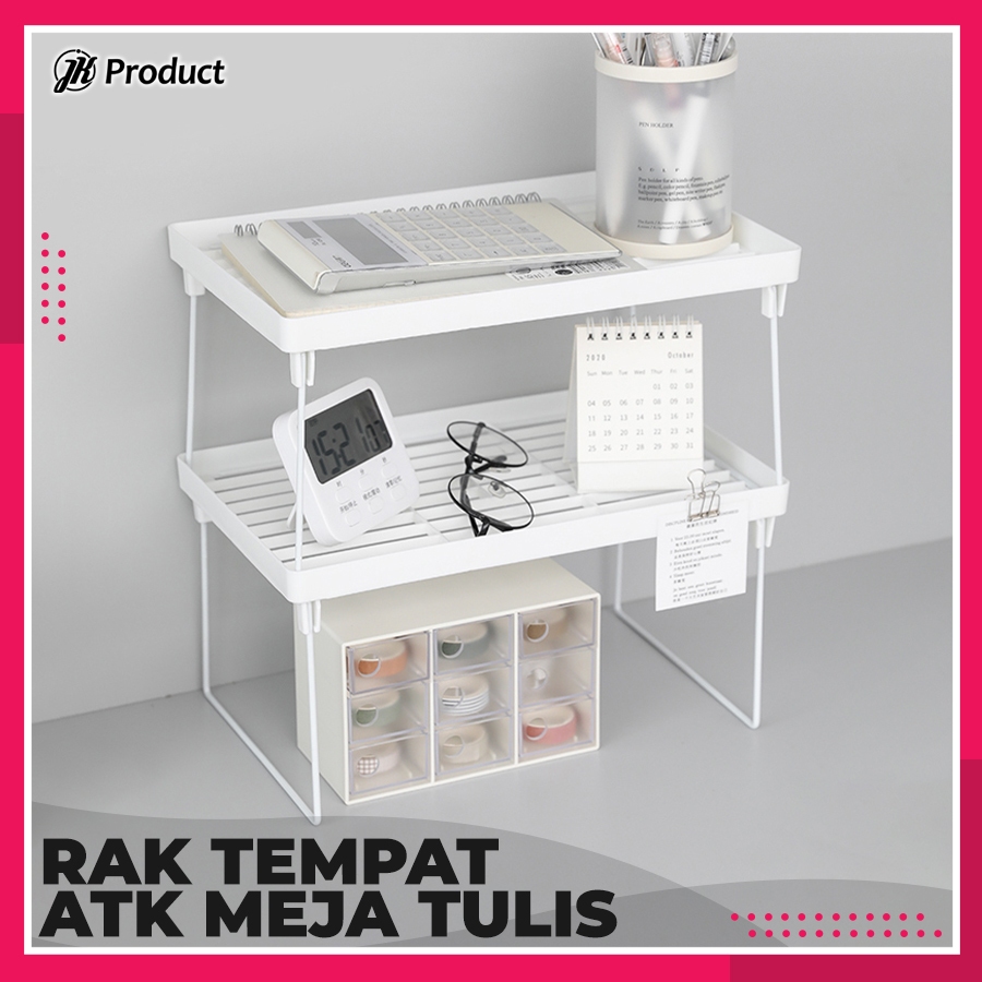 Jual Rak Meja Lipat Tempat ATK Alat Tulis Kantor Buku Belajar Serbaguna ...