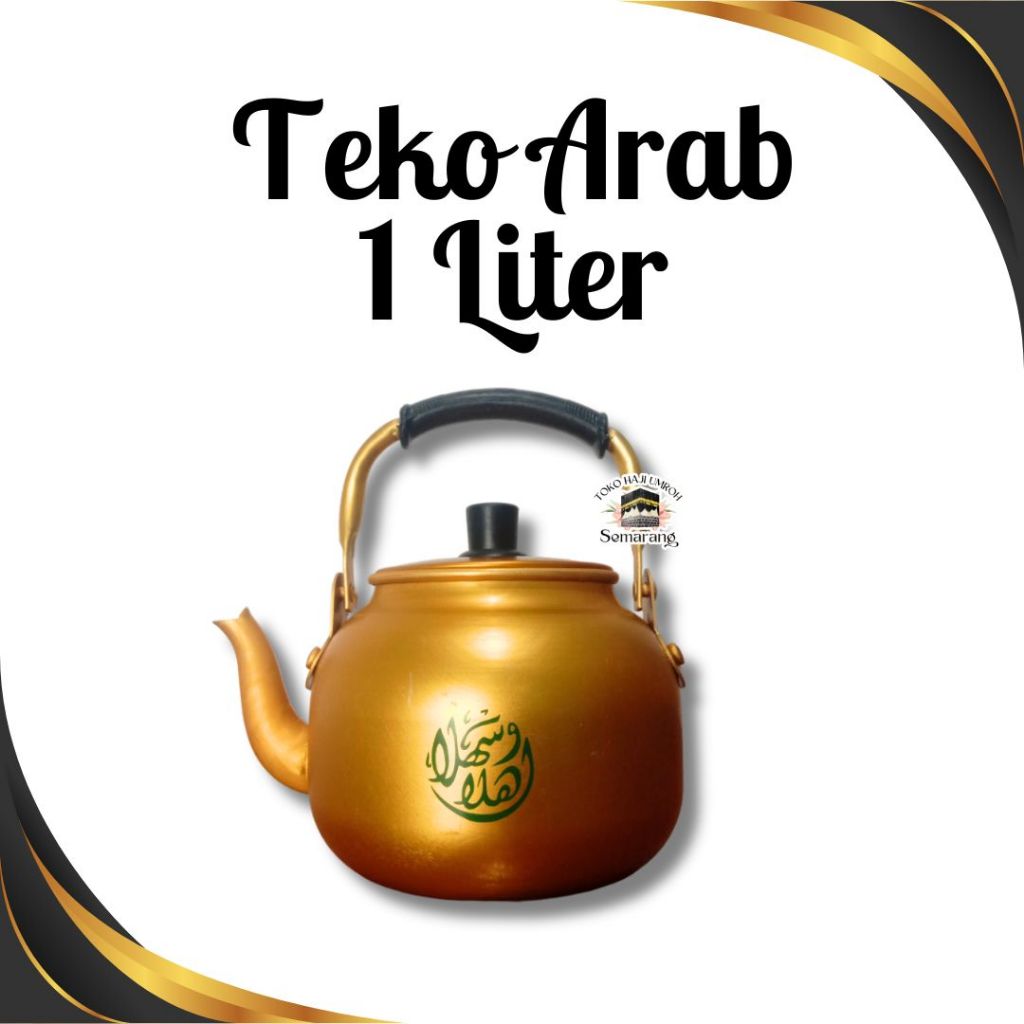 Jual Teko Arab 1 Liter Teko Kuning Emas Teko Air Zam Zam Teh Kopi Khas ...