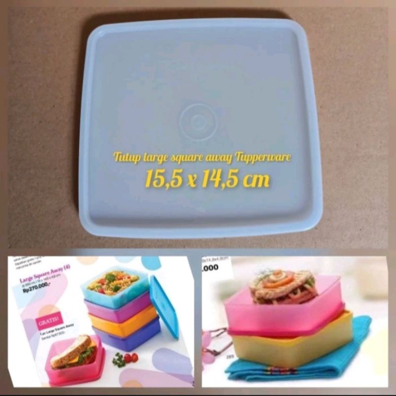 Jual Tupperware Tutup Seal Large Square Away Kotak Makan | Shopee Indonesia