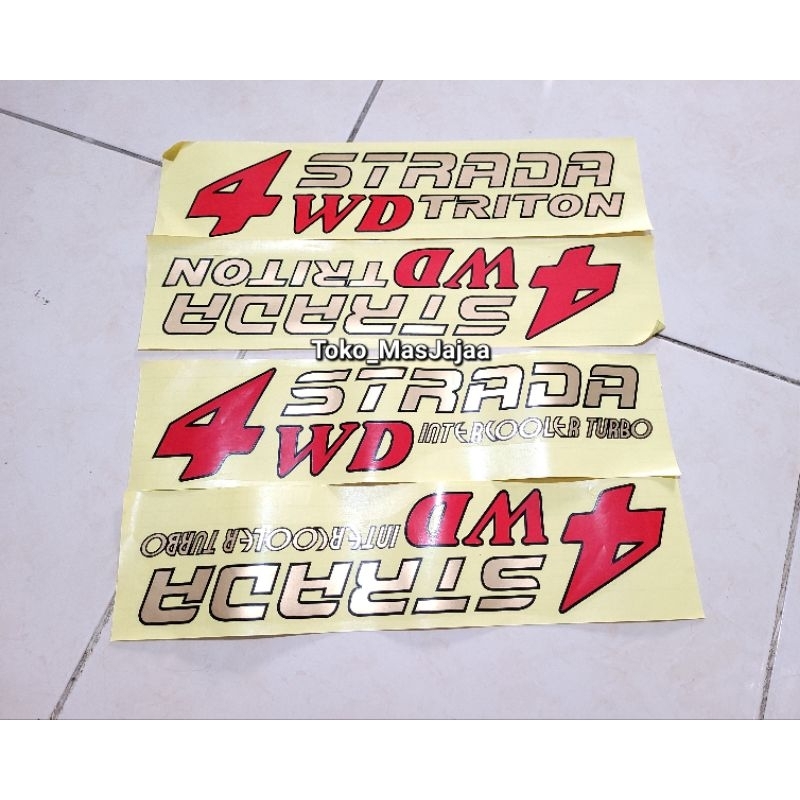 Jual Sticker stiker 4wd strada triton intercooler sepasang / stiker ...