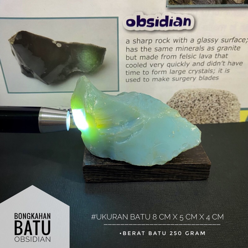 Jual Bongkahan Batu Obsidian Natural L25 atau Batu Crystal Obsidian ...