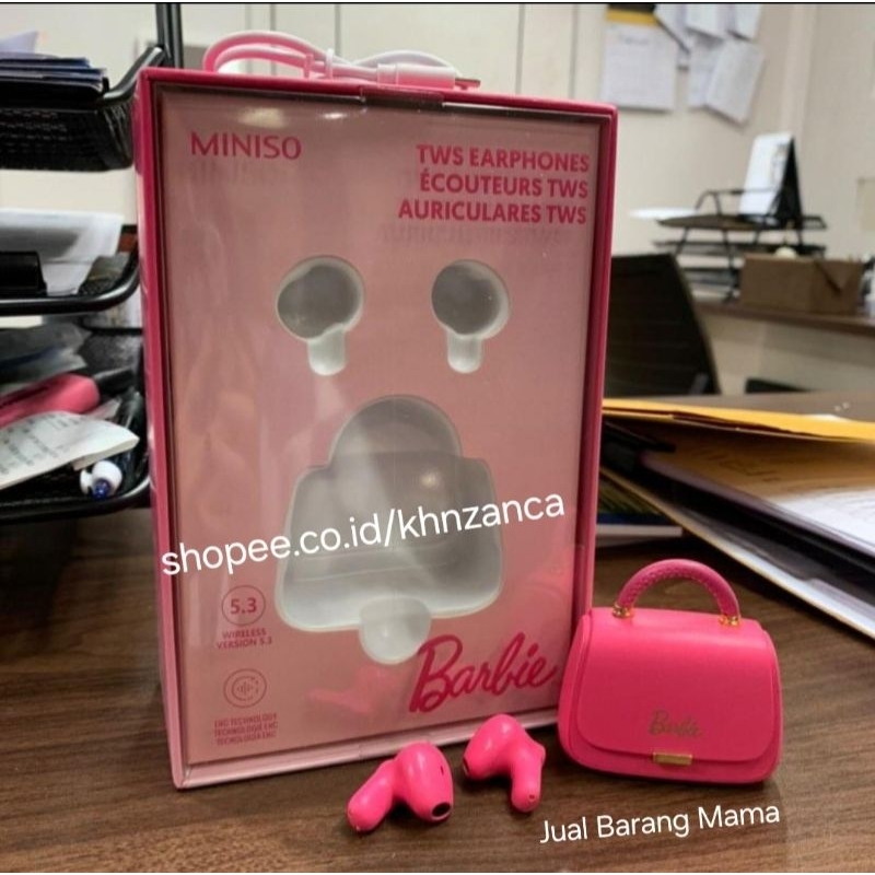 Jual MINISO x Barbie TWS Bluetooth Earphone | Shopee Indonesia