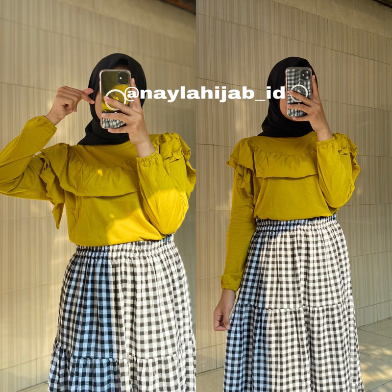 Jual KALEA RUFFLE/Kaos Ruffle pundak wanita |Calisa RUFFLE/LOWI RUFFLE ...