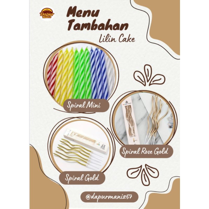 Jual Menu Tambahan (Lilin Spiral Cake) | Shopee Indonesia