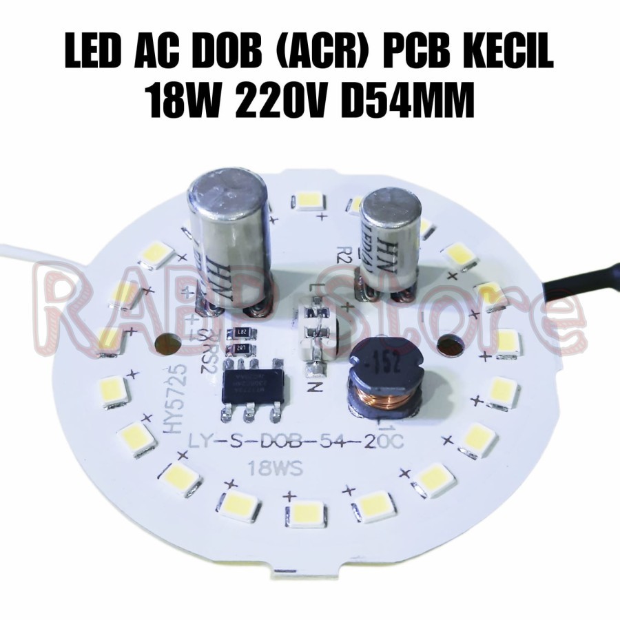 Jual PCB LED AC 18W 220V DOB (ACR) UKURAN PCB KECIL DIAMETER 54MM ...