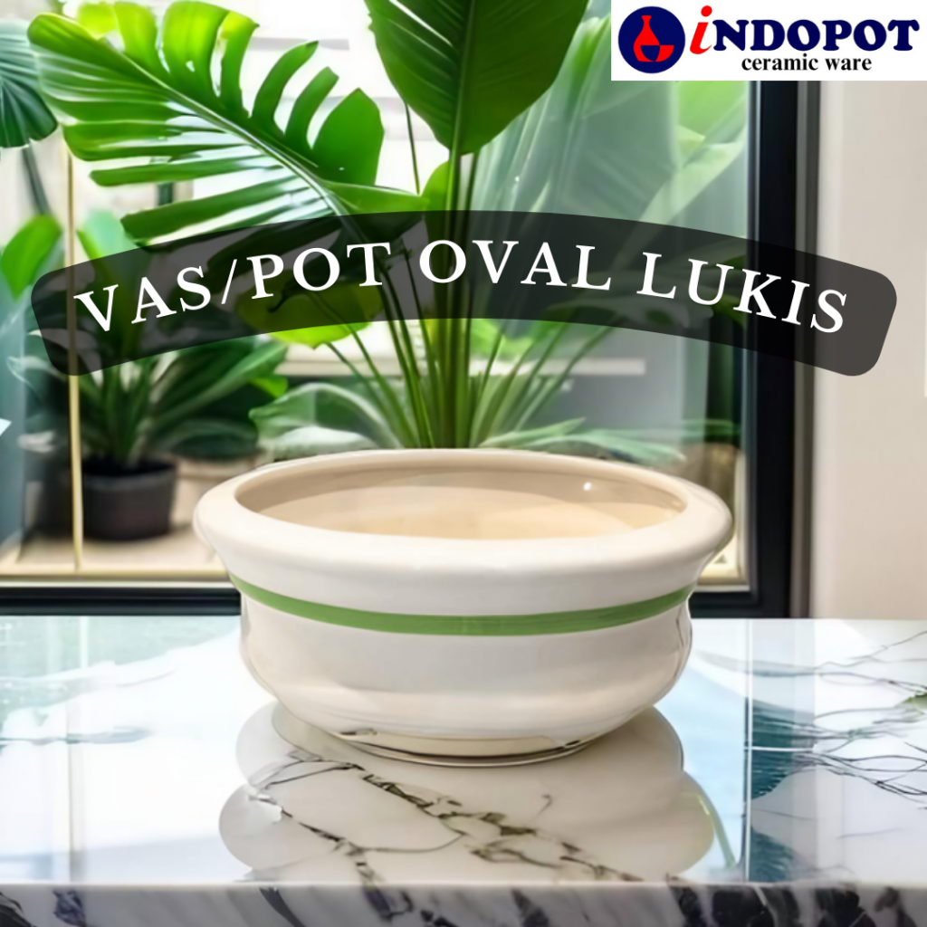 Jual Vas Pot Keramik Model Oval KW bisa untuk dekorasi rumah berbagai ...