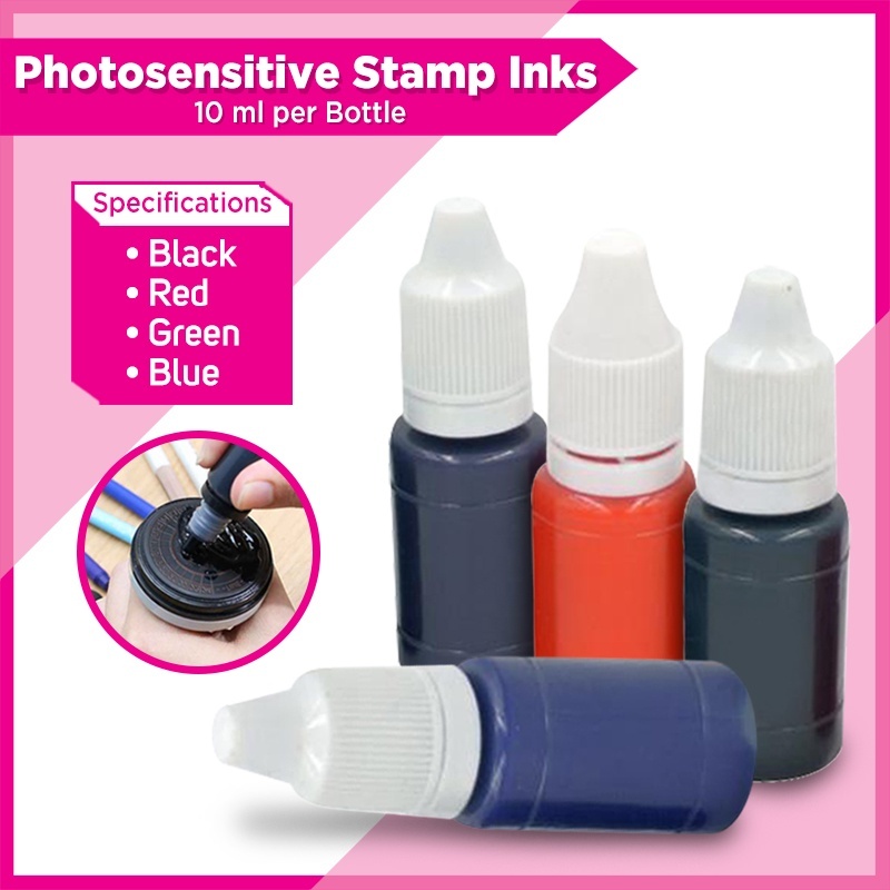 Jual Tinta Isi Ulang Stempel Botol Kecil Fotosensitif 10Ml used for ...
