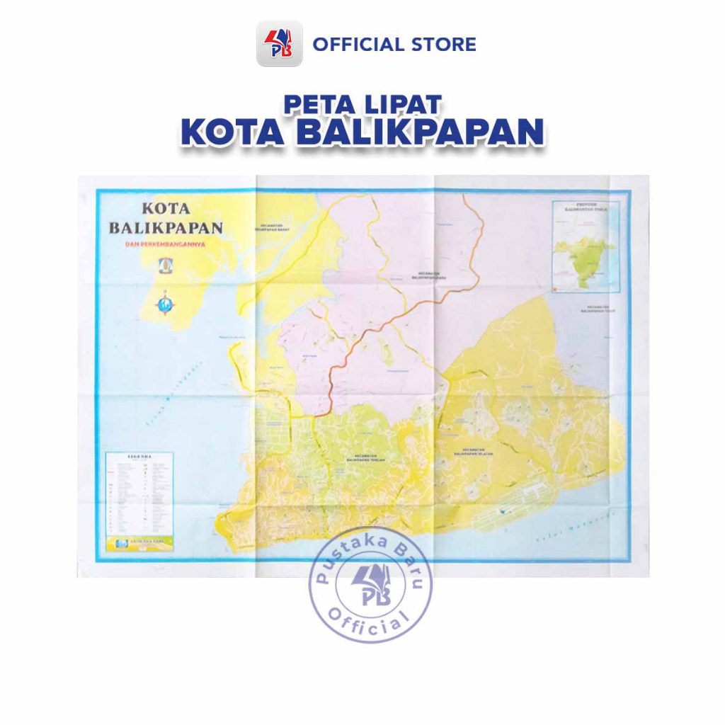 Jual Peta Kota Balikpapan / Peta Lipat Lembaran Kota Balikpapan | Shopee Indonesia