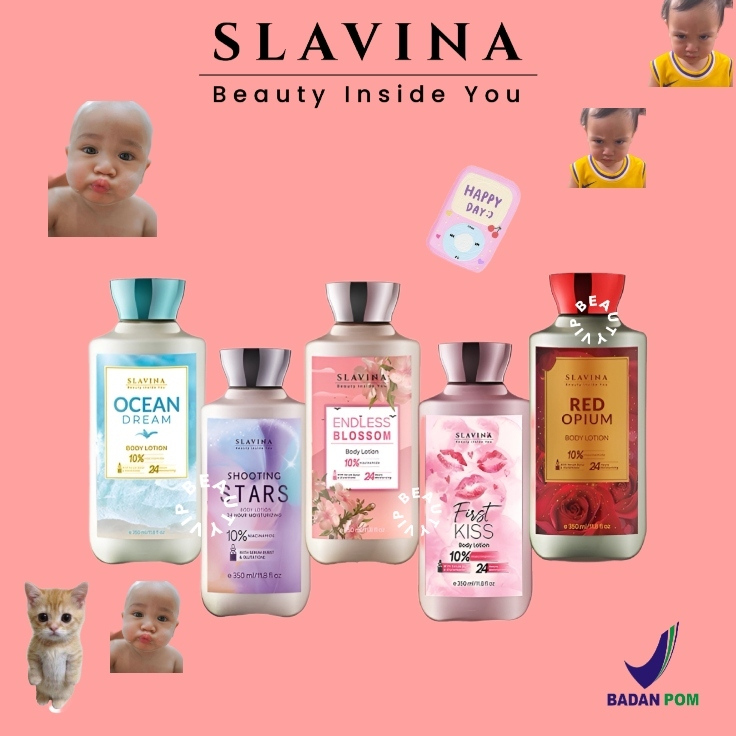 Jual SLAVINA Body Lotion Series 350ml | Ocean Dream | Endless Blossom ...