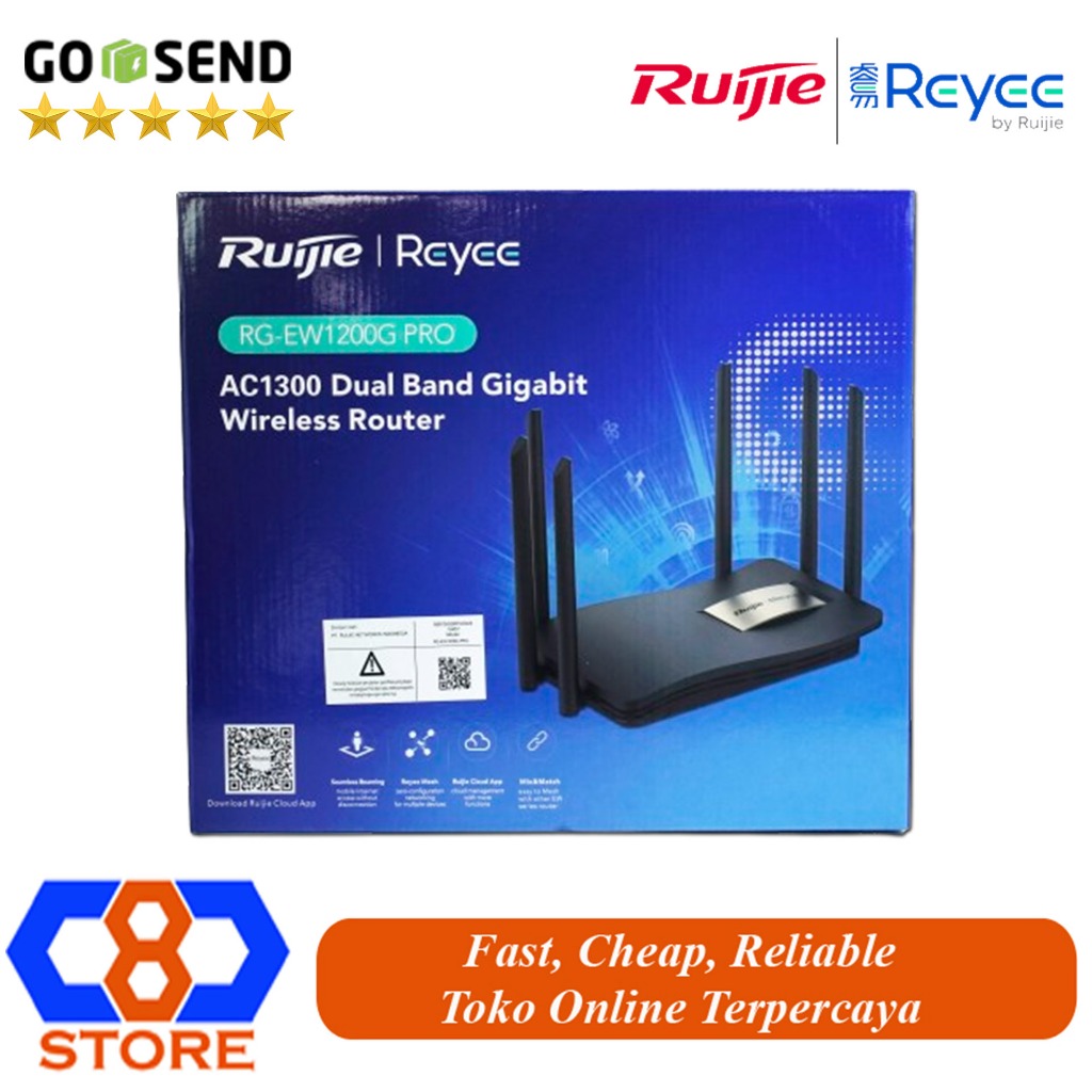 Jual RUIJIE REYEE RG-EW1200G PRO 1300M GIGABIT WIRELESS ROUTER DUAL ...